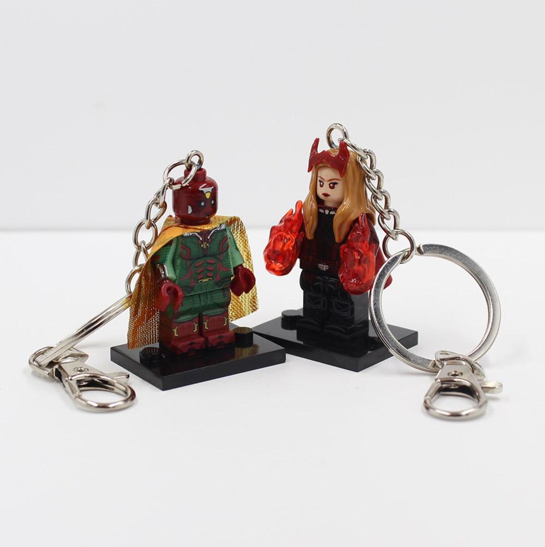 Custom Made Keychain Keyring - Vision and Wanda for Movie Comic Fans - Etsy
