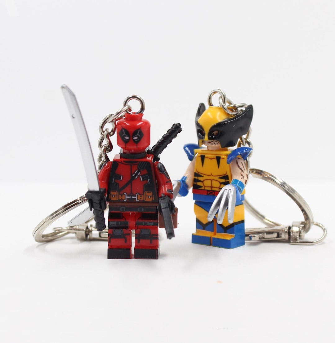 Custom Made Keychain Keyring - Deadpool and Wolverine for Movie Comic ...
