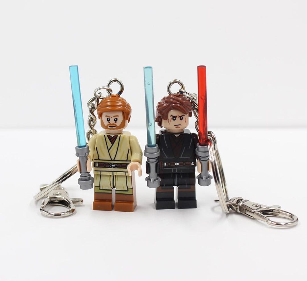 Custom Made Keychain Keyring - Dark Side Anakin and Obi-wan for Star ...