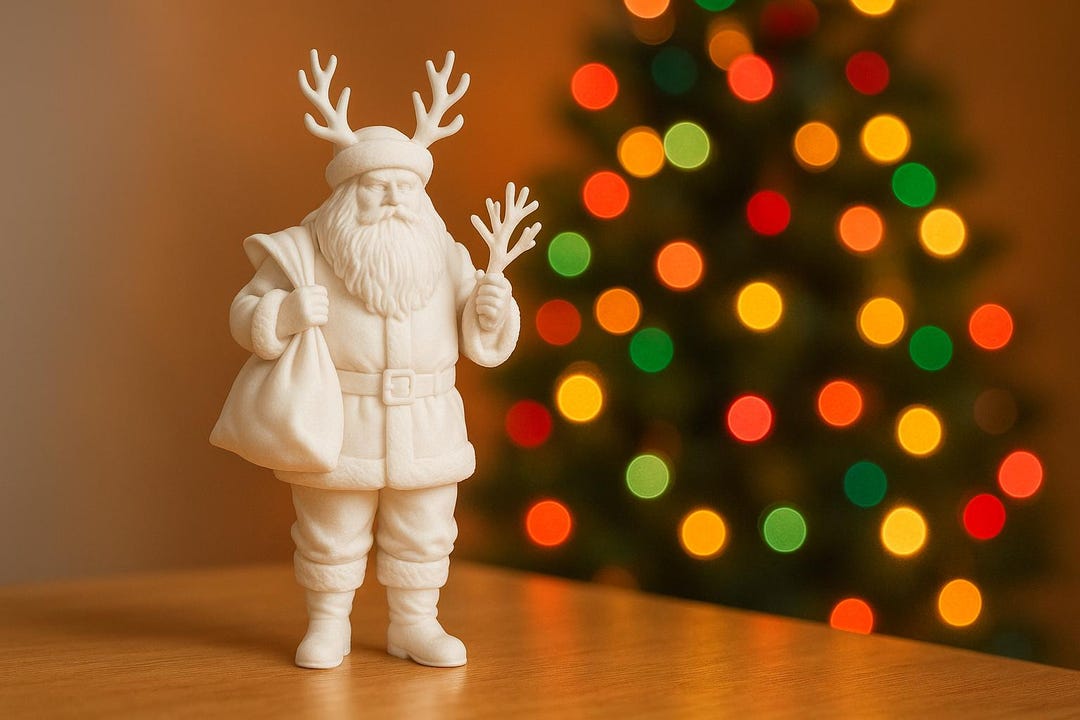 Santa Claus Model STL File, 3D Chirstmas Decor, Santa Printing, Digital ...