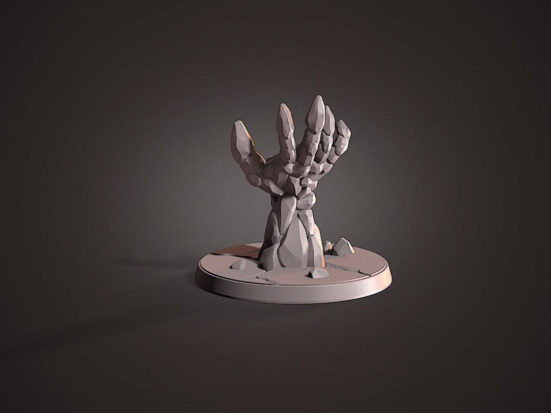 3D Stone Hand Decor STL File, 3D Print File, Desktop Decor 3D Hand STL ...