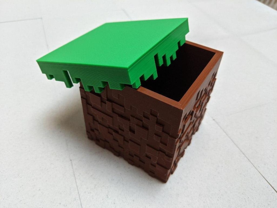 3D Minecraft Box STL, Minecraft Gift Box, 3D Minecraft Box With 3D ...