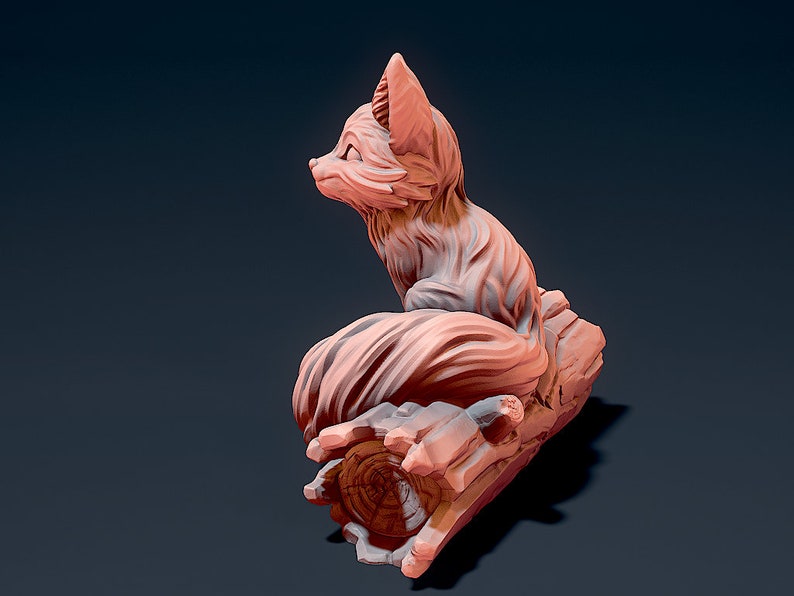 Cute Fox STL, 3D Cute Fox STL File, 3D Fox Printing, Pirintable 3D Cute ...
