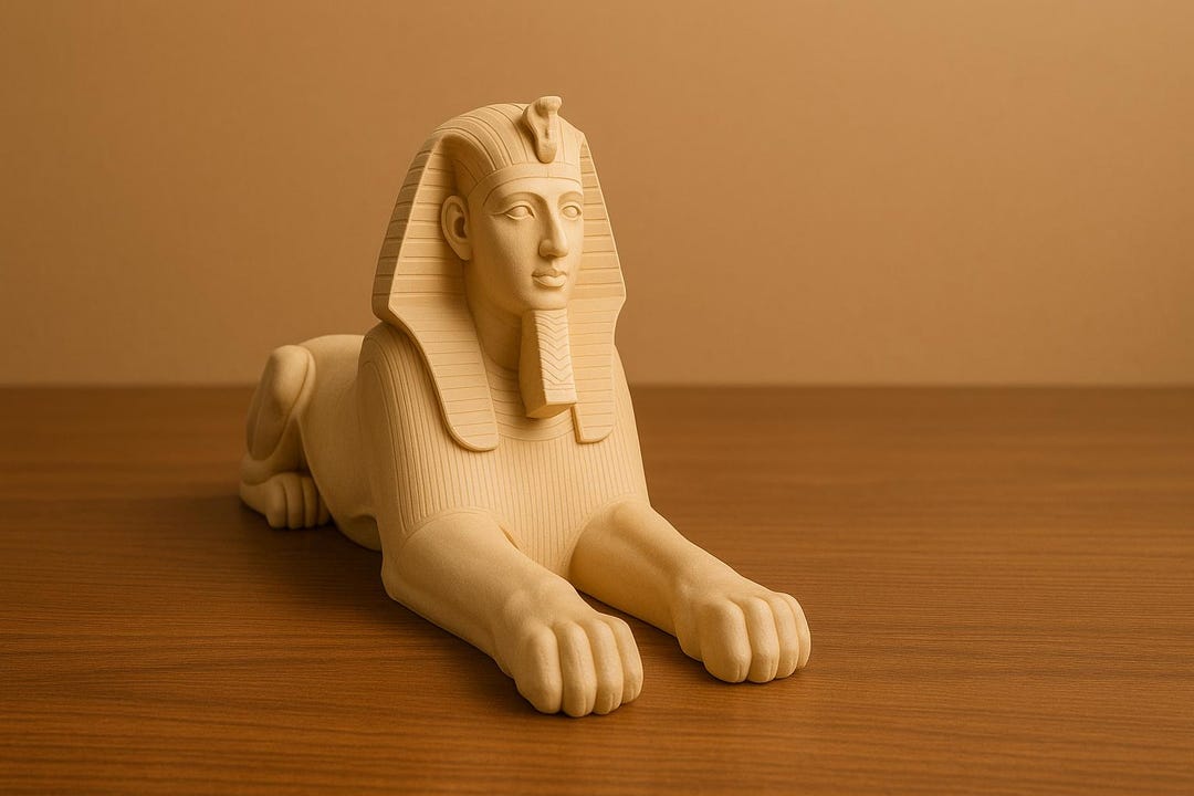Egyptian Sphinx STL File, 3D Great Sphinx of Giza STL File, 3D Printing ...