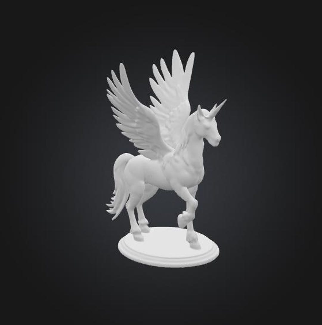 3D Pegasus STL File, 3D Winged Horse Printing, 3D Print With STL, 3D ...