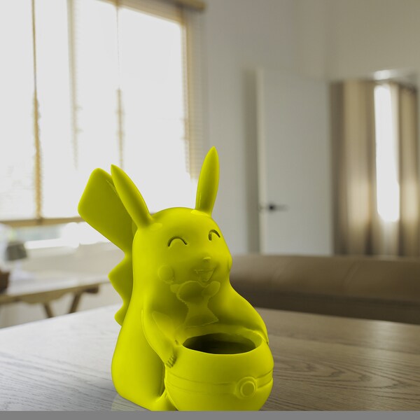 3d Printed Pikachu Planter - Etsy