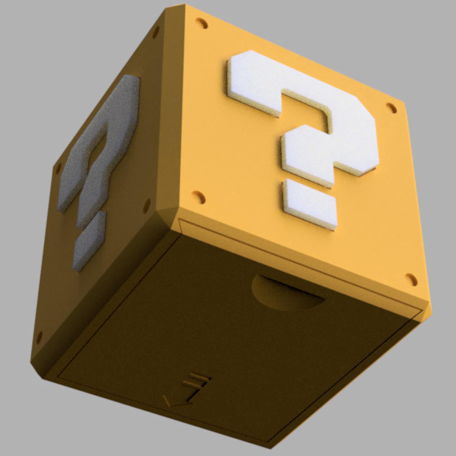 Mario Block Money Box STL File, 3D Mario Block Piggy Bank, 3d Print ...