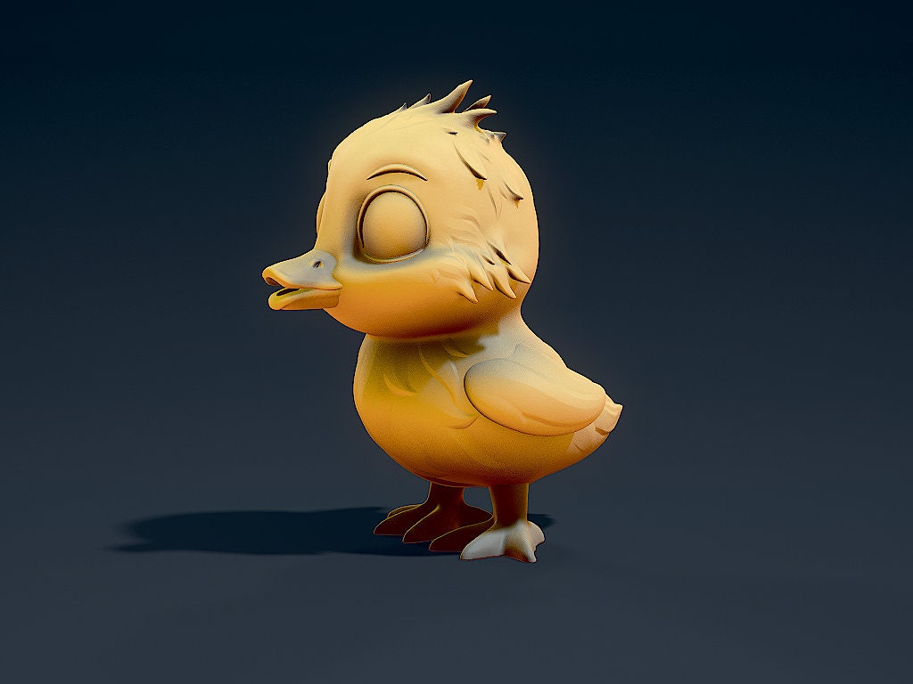3D Cute Duck STL, Cute Duckling 3D Printing File, Cute Duckling With 3D ...