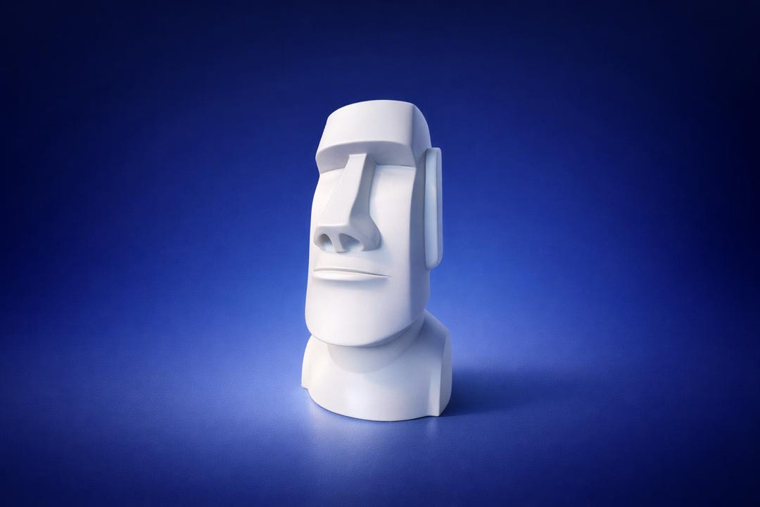 3D Moai Face STL File, Moai Face Bust, Decor With STL Files, Digital ...