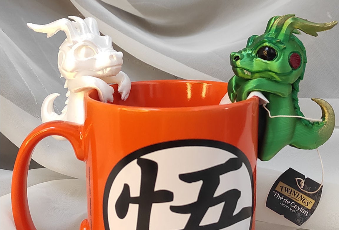 3D Dragon Tea Holder STL, 3D Dragon Screen Decor STL File, Printable ...