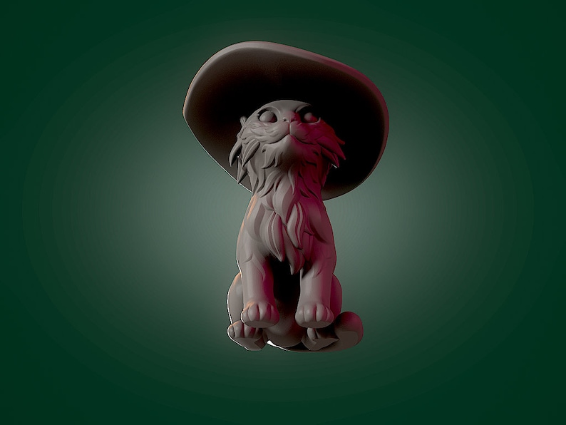 Magic Kitten STL File, 3D Magic Cat Figure, Magic Kitten STL, 3D Printing File, STL for 3D ...