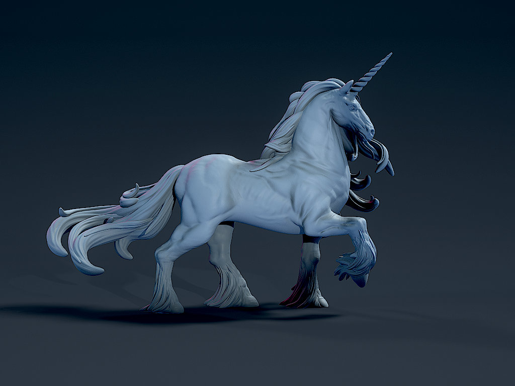 3D Unicorn STL, 3D Cute Unicorn Printing File, Unicorn Model With 3D ...
