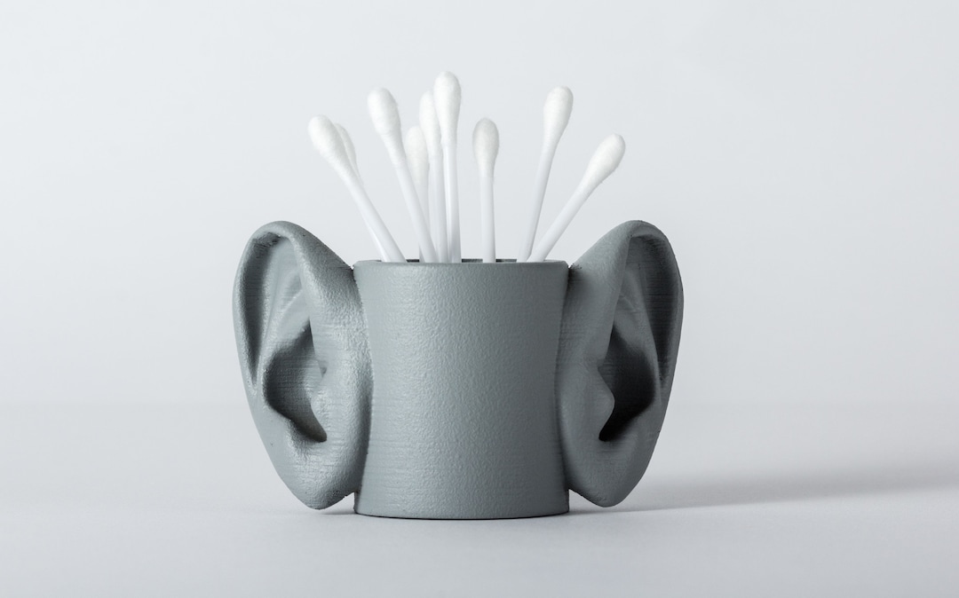 Ear Pot STL, 3D Ear Pencil Holder, Pen Holder STL File, 3D Planter ...
