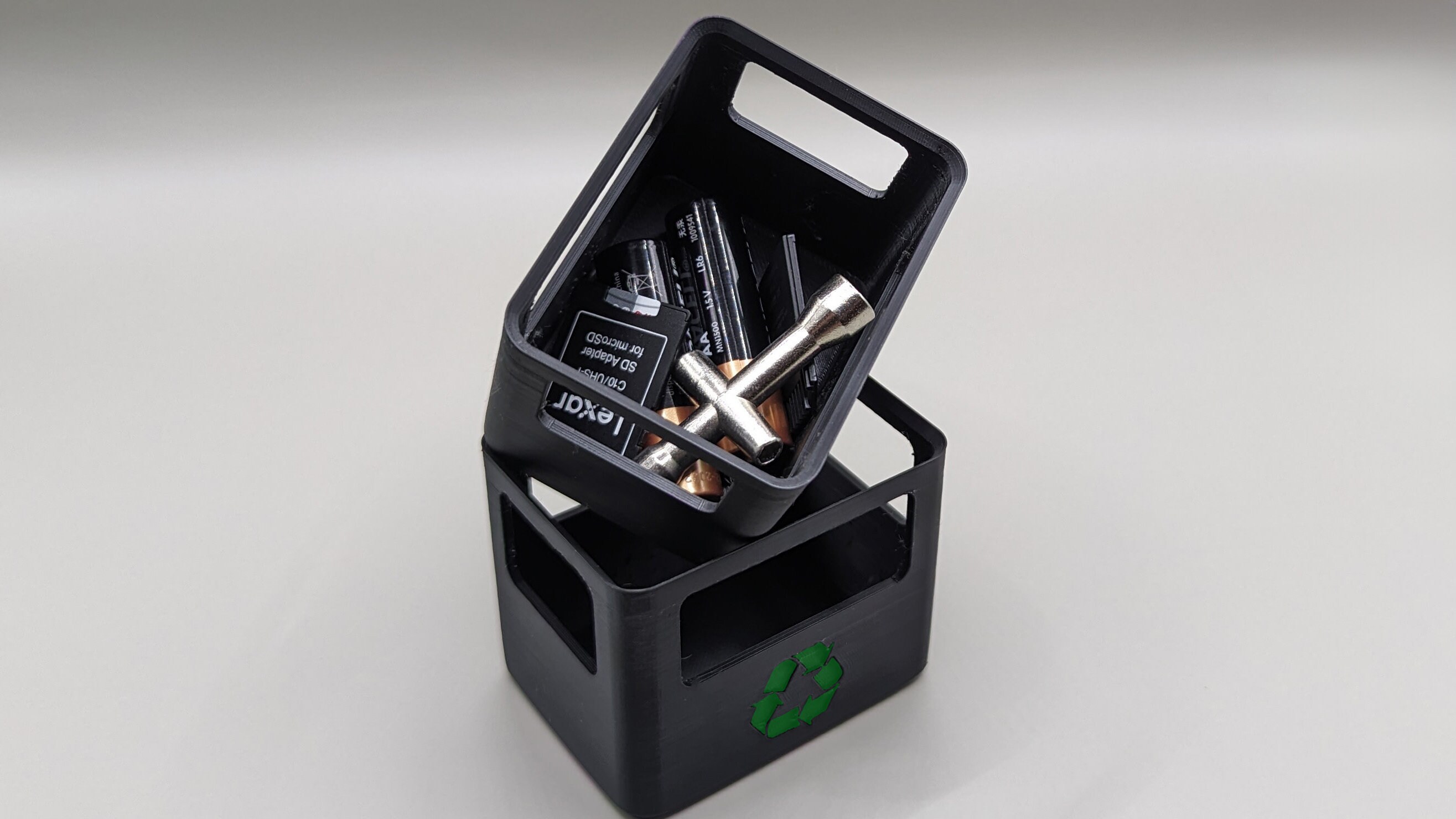 3D Recycle Organizer Box STL, 3D Recycle Storage Box, Mini Recycle Box ...