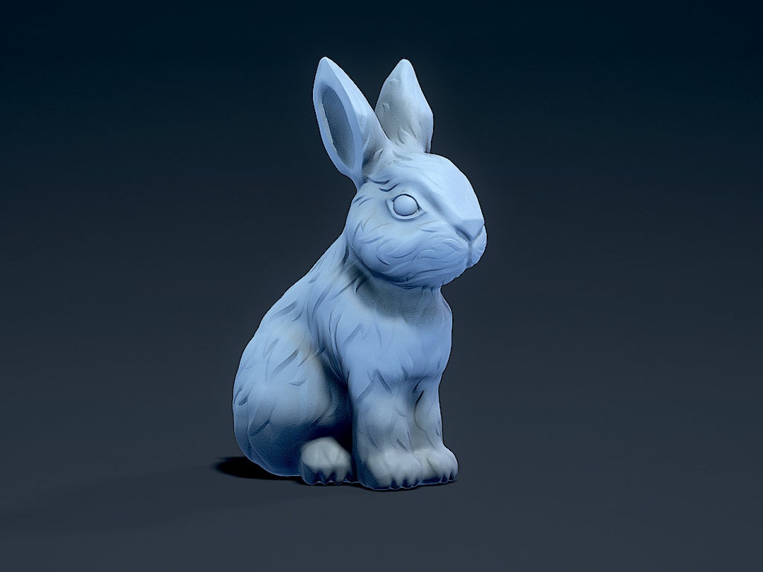 3D Cute Rabbit STL, Gift for Girlfriend, 3D Cute Rabbit Print File, 3D ...