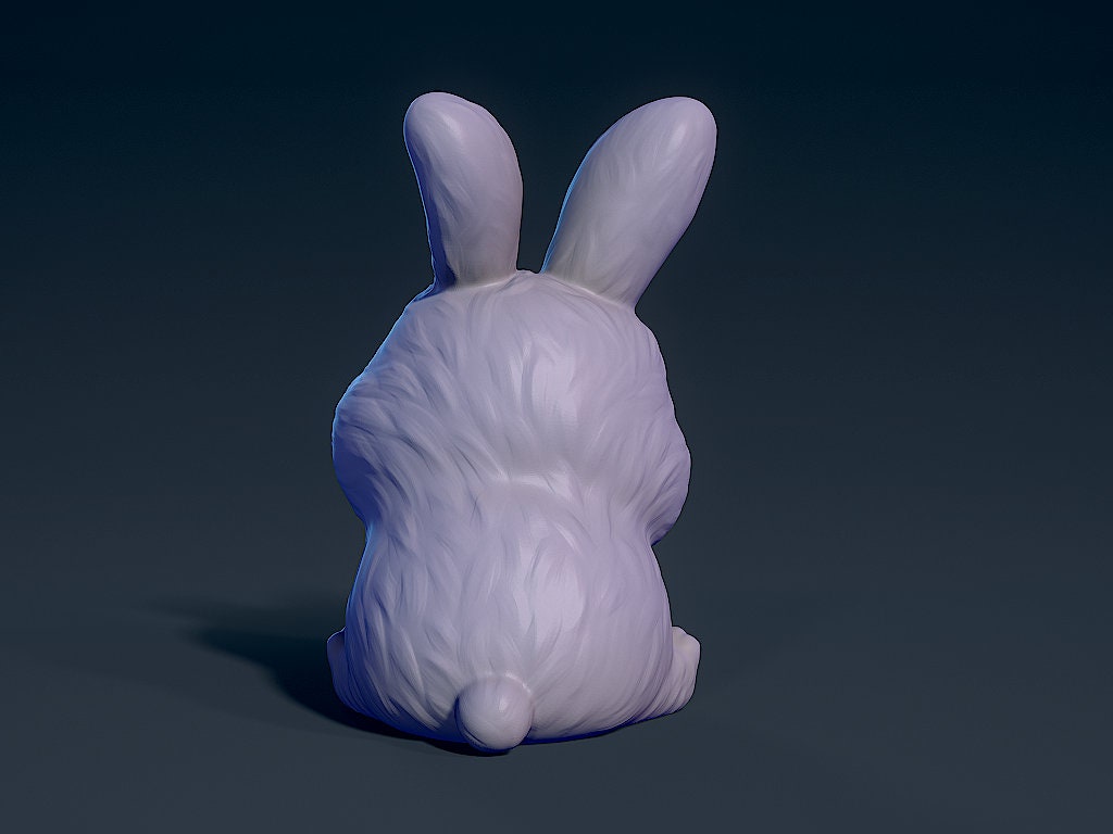 Cute Rabbit 3D, Cute Rabbit STL, 3D Miniature Rabbit, 3D Printing File ...