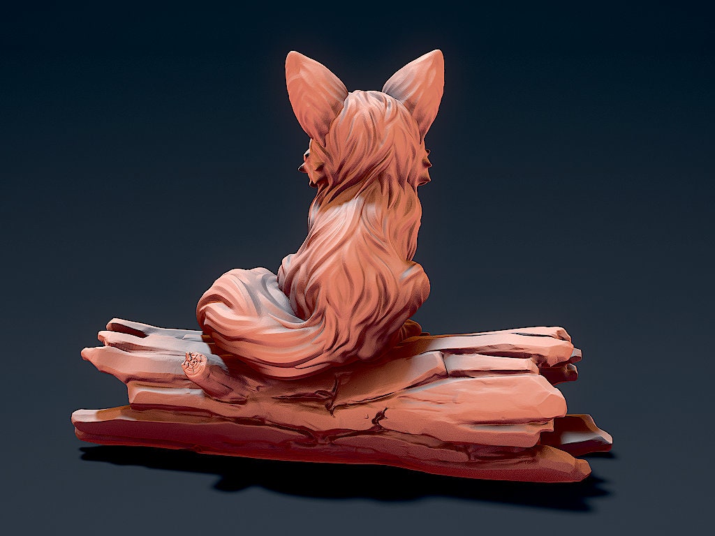 Cute Fox STL, 3D Cute Fox STL File, 3D Fox Printing, Pirintable 3D Cute ...