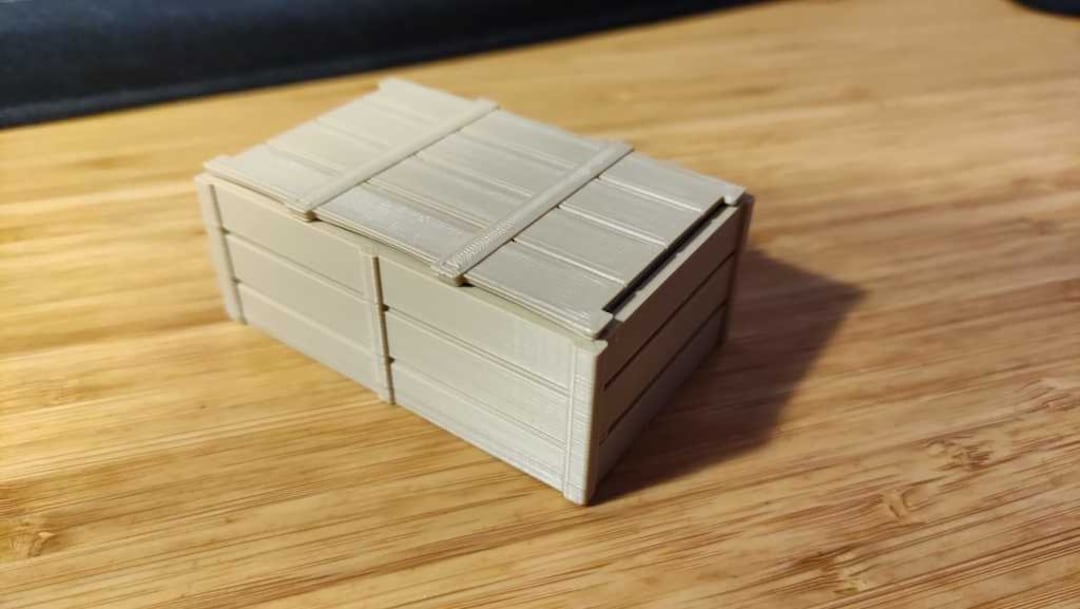 STL File, 3D Wooden Crate, Printable Wooden Crate, Pallet Crate STL for ...