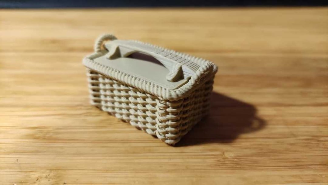3D Wicker Basket STL, Wicker Basket 3D Printing File, 3D Wicker Mesh ...