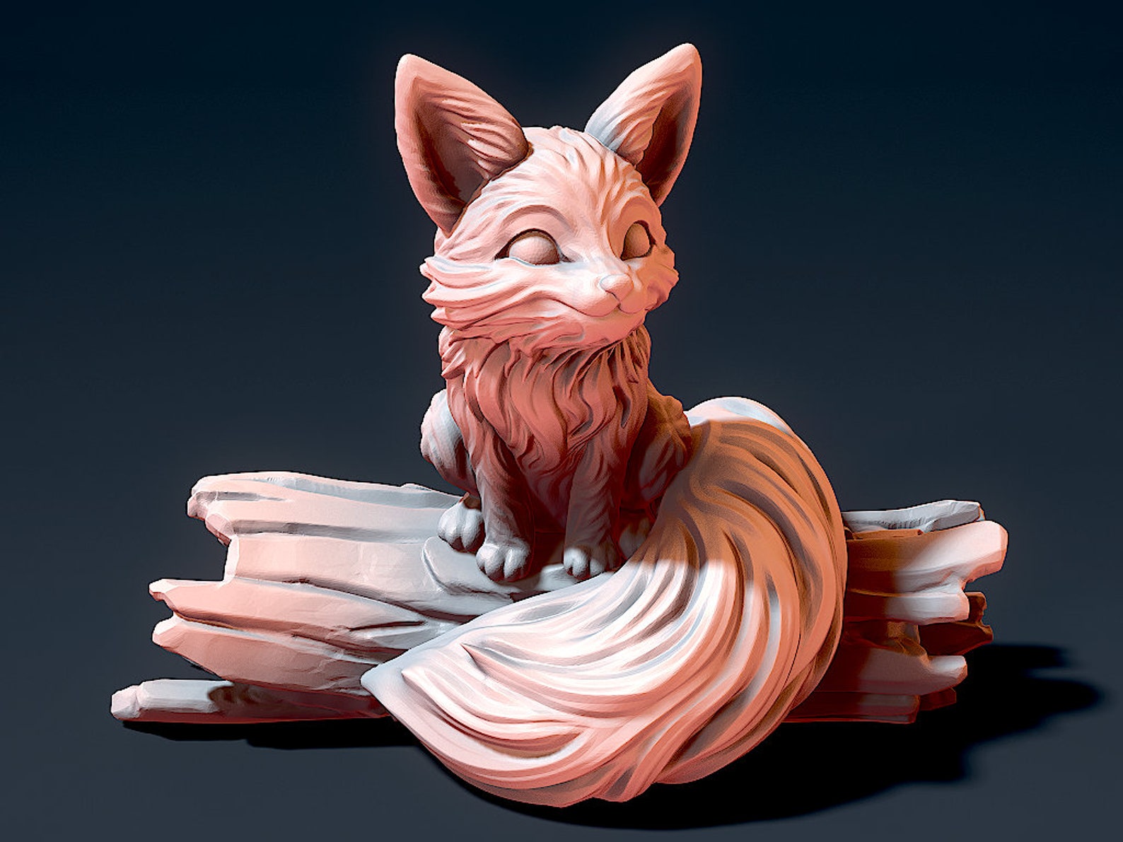 Cute Fox STL, 3D Cute Fox STL File, 3D Fox Printing, Pirintable 3D Cute ...