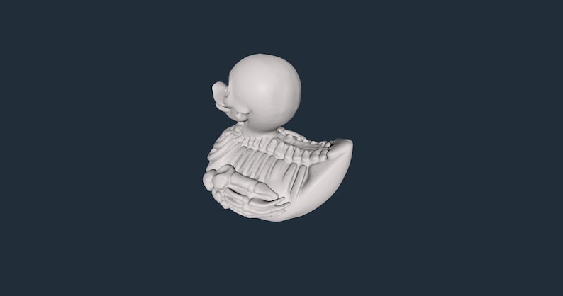 3D Skeloton Duck STL File, 3D Skeleton Ducky Print File, 3D Printing ...