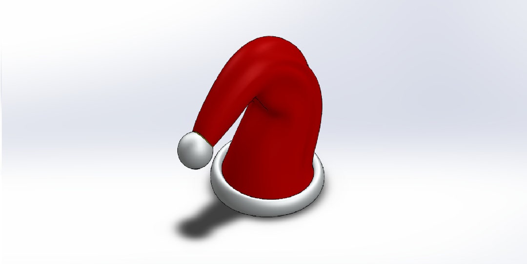 Santa's Hat 3D Print File - Big and Small Versions - Christmas Hat STL ...