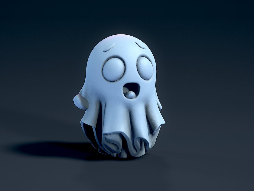 3D Cute Ghost STL File, 3D STL File, Gift With 3D Printing, Cute Ghost ...