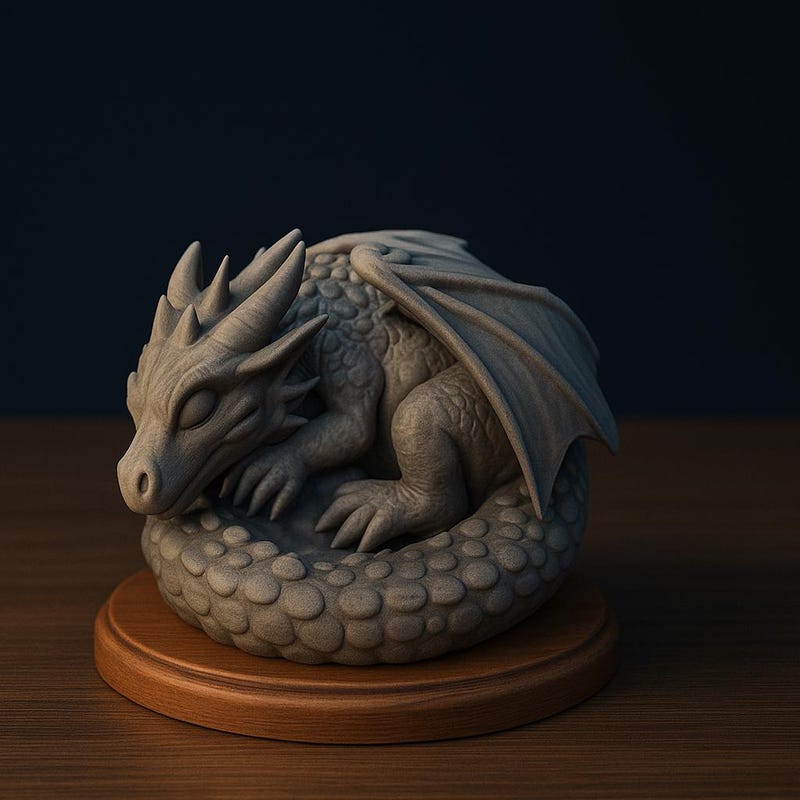 Sleeping 3d Dragon - Etsy