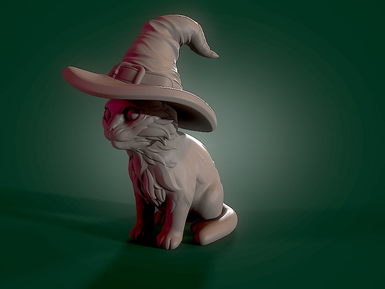 Magic Kitten STL File, 3D Magic Cat Figure, Magic Kitten STL, 3D Printing File, STL for 3D ...