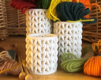 Knitted Cylindrical Containers, 3d Print Pack Knitted Holder, Rope Case ...