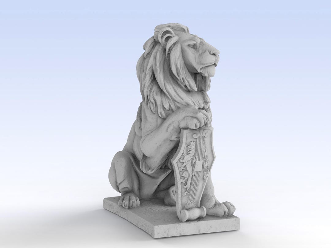 3D Lion STL, Lion Sculpture 3D Print File, Decor for Home, 3D Printing ...