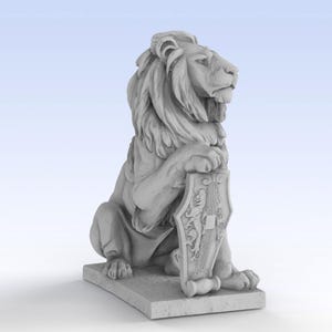 3D Lion STL, Lion Sculpture 3D Print File, Decor for Home, 3D Printing ...