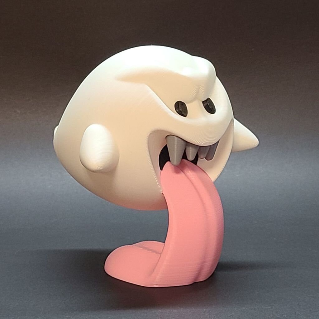 Mario Boo Ghost STL File, 3D Mario Boo Ghost Figure, Hallowen Figure 3D ...
