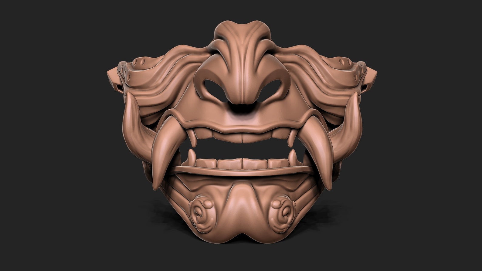 Samurai Mask STL, 3D Samurai Mask STL File, Printable Samurai Mask ...