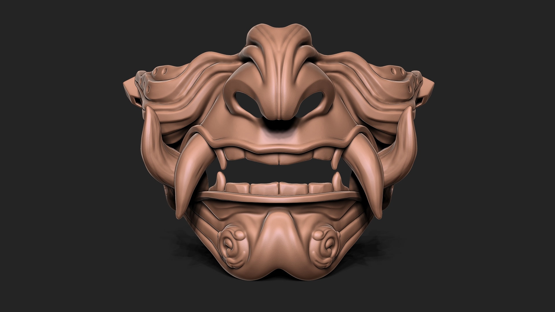 Samurai Mask STL, 3D Samurai Mask STL File, Printable Samurai Mask ...