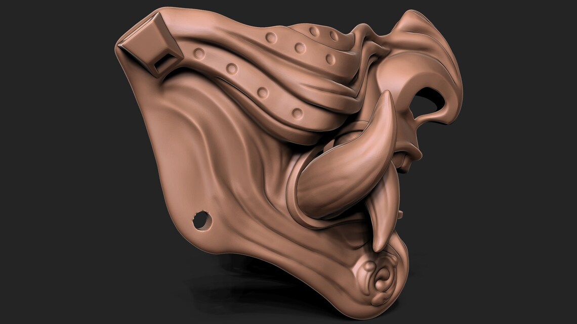 Samurai Mask STL, 3D Samurai Mask STL File, Printable Samurai Mask ...