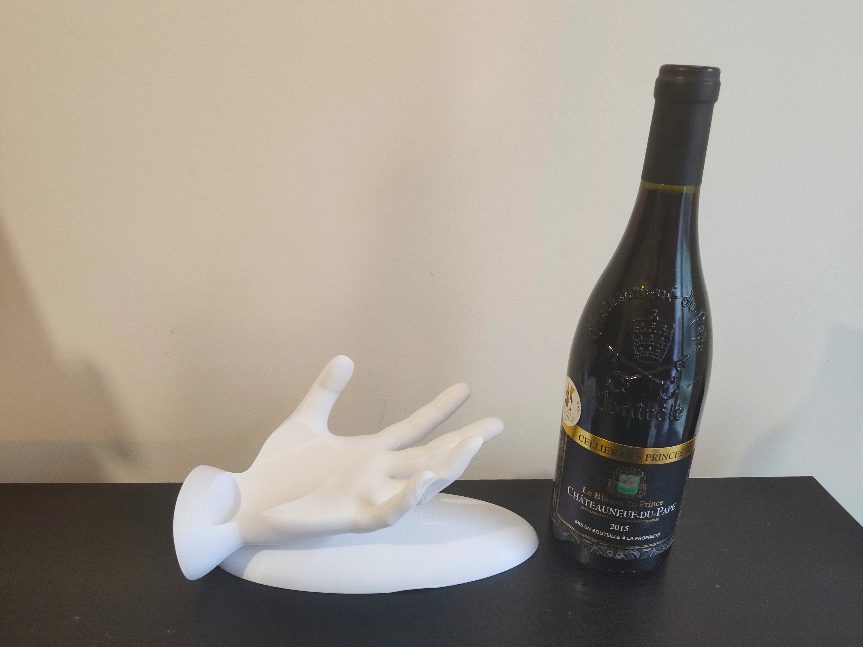 Hand Wine Bottle Holder STL, 3D Bottle Holder STL File, Wine Bottle ...