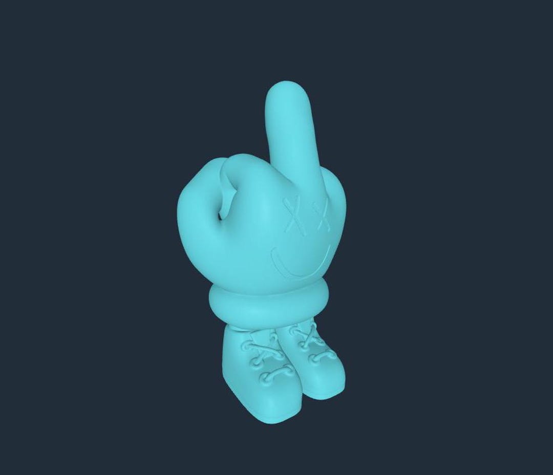 3D Middle Finger With Shoes STL File, 3D Print File, Gift With STL File ...