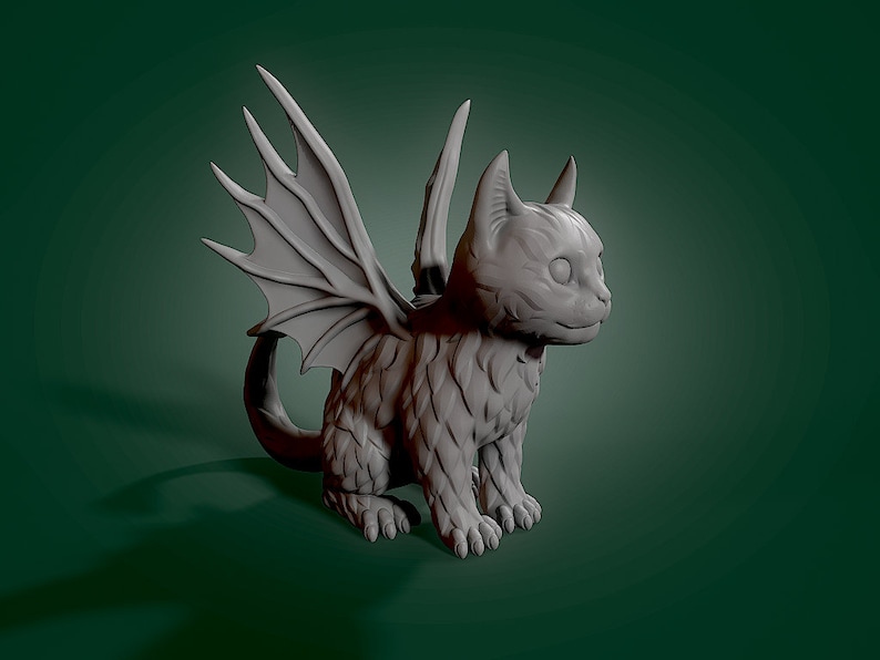 3D Demonic Kitten STL File, 3D Demonic Cat, Hell Cat Decor, 3D ...