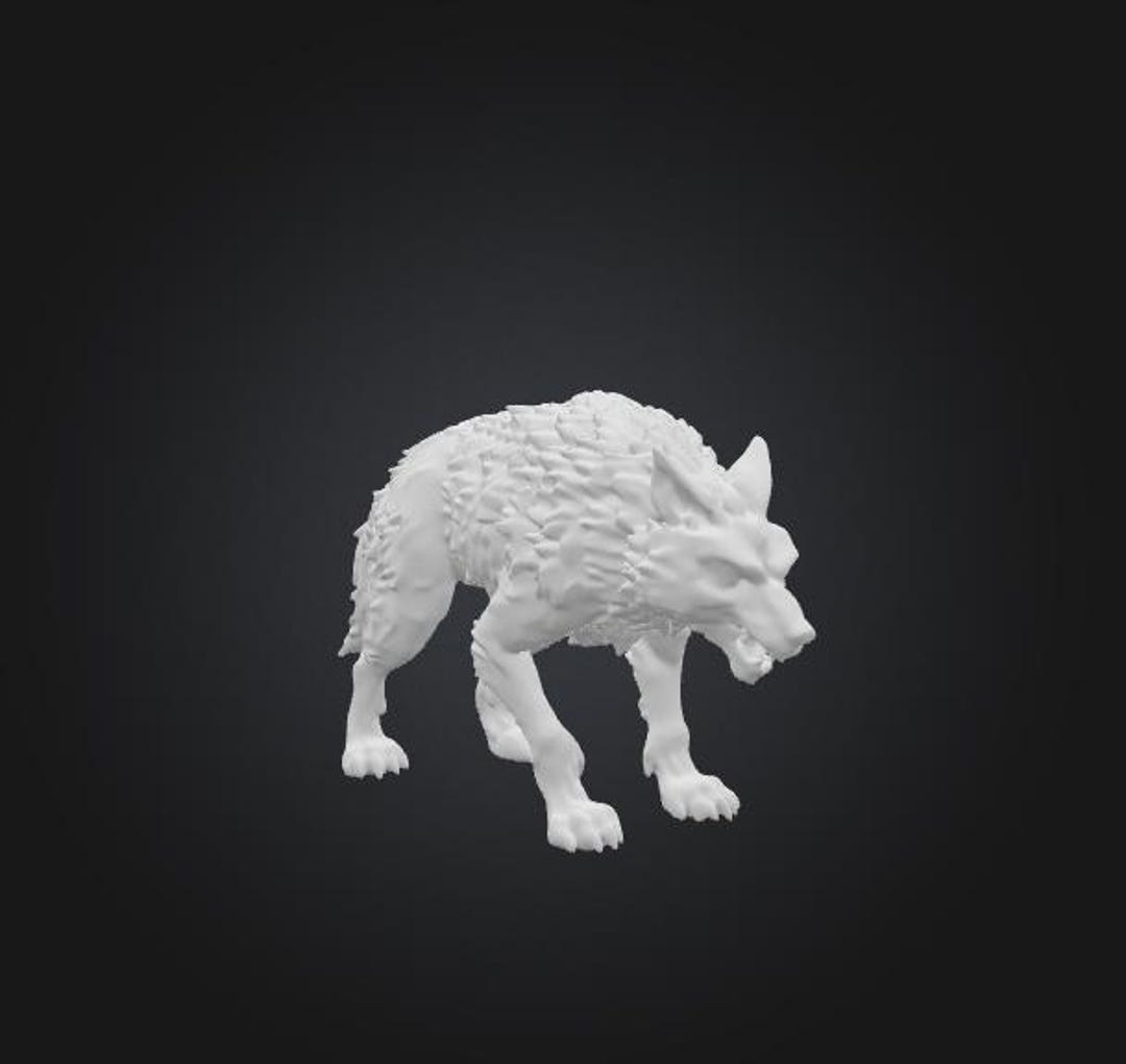 3D Wolf STL File, 3D Wolf Printing, 3D Wolf Decor, 3D Wolf Printing ...