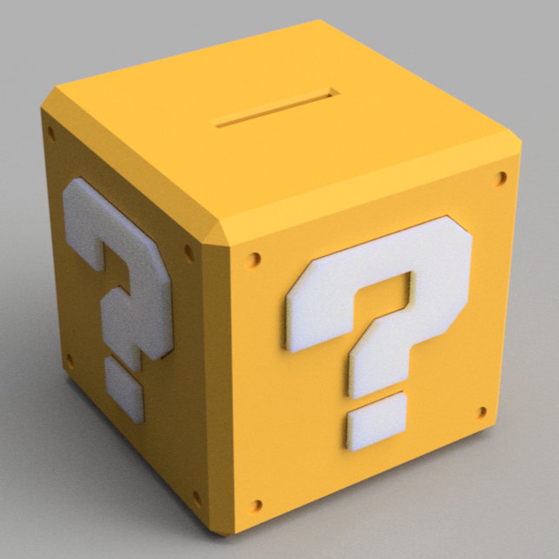 Mario Block Money Box STL File, 3D Mario Block Piggy Bank, 3d Print ...