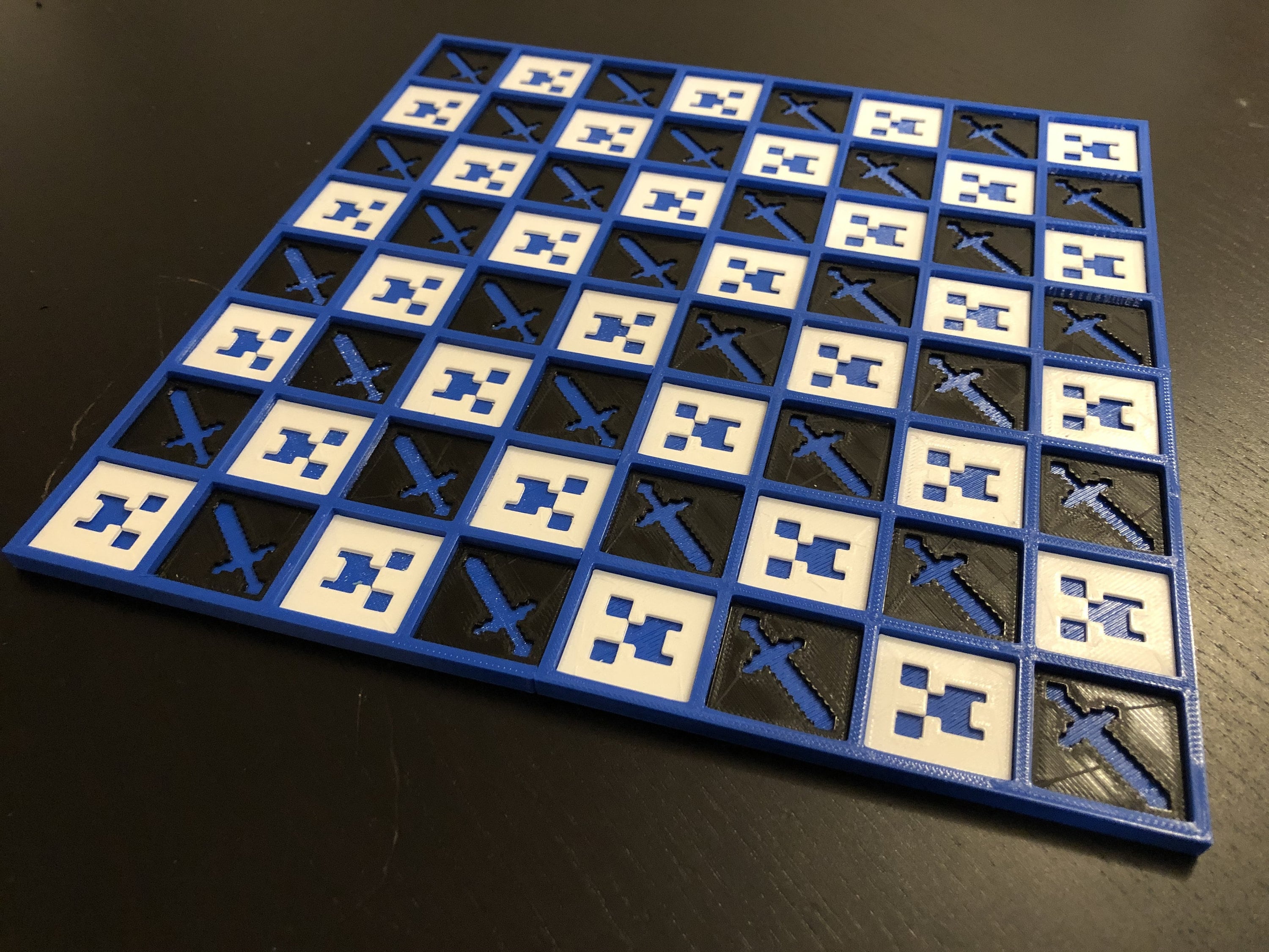 3D Minecraft Chess Set With Box STL File, 3D Minecraft Chess Set ...