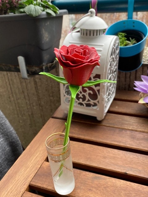 3D Rose STL, 3D Rose STL File, Rose for 3D Printer, Gift for Him With ...