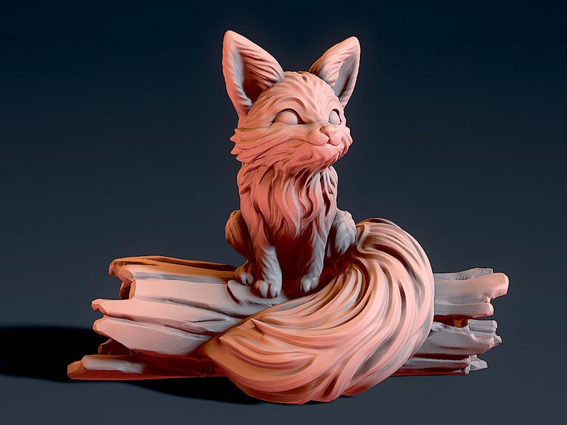 Cute Fox STL, 3D Cute Fox STL File, 3D Fox Printing, Pirintable 3D Cute ...
