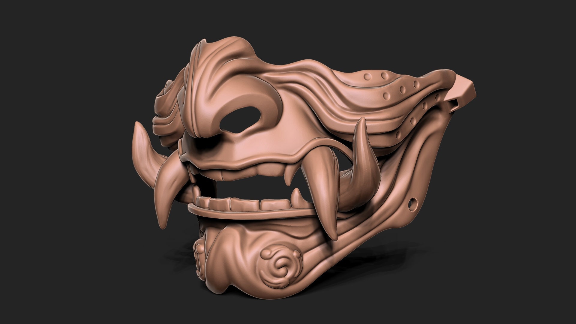 Samurai Mask STL, 3D Samurai Mask STL File, Printable Samurai Mask ...