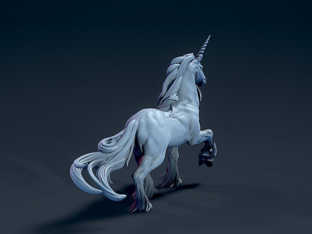 3D Unicorn STL, 3D Cute Unicorn Printing File, Unicorn Model With 3D ...