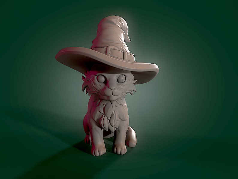 Magic Kitten STL File, 3D Magic Cat Figure, Magic Kitten STL, 3D Printing File, STL for 3D ...