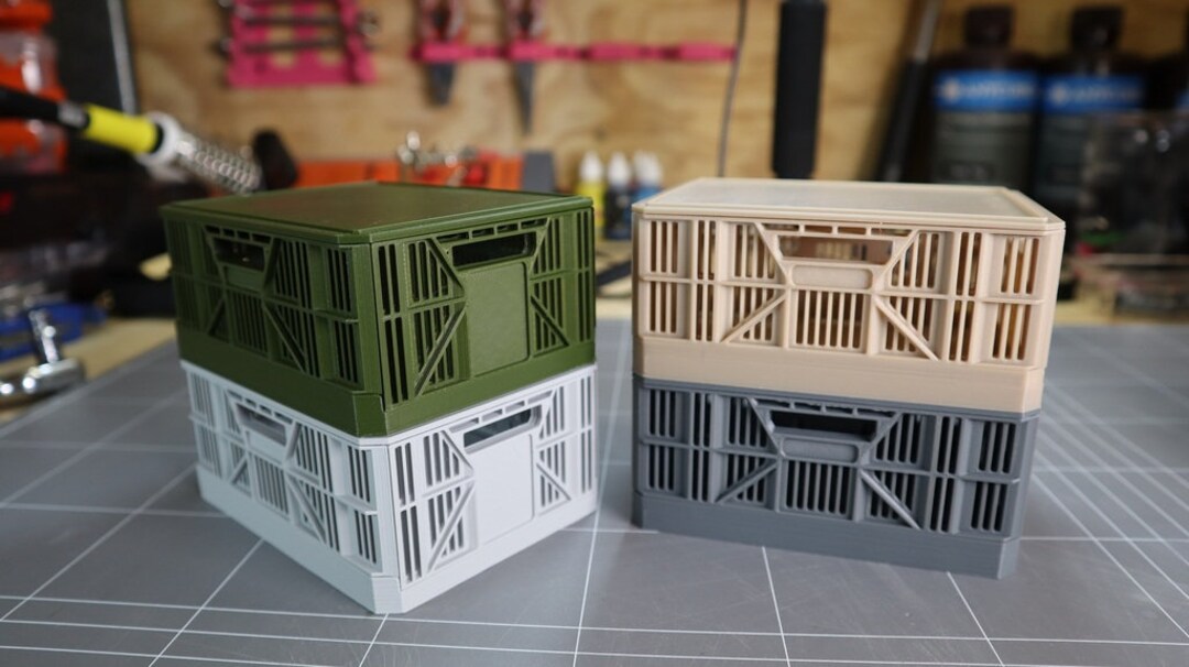 Miniatura Collapsible Crate STL, 3D Miniature Crate, 3D Crate STL File ...