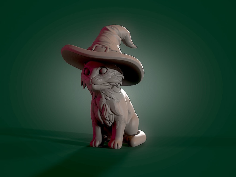 Magic Kitten STL File, 3D Magic Cat Figure, Magic Kitten STL, 3D Printing File, STL for 3D ...