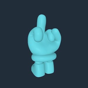 3D Middle Finger With Shoes STL File, 3D Print File, Gift With STL File ...